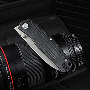 CIVIVI Sokoke Folding Knife, Ray Laconico Pocket Knife for EDC, 3.35" 14C28N Steel Blade G10 Handle Thumb Stud Opener Front Flipper Utility Knife C22007-1