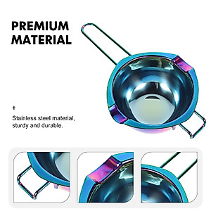 DOITOOL Chocolate Warmer Melting Pot Melting Pot Gradient Stainless Steel Double Boiler Pot Butter Chocolate Melt Bowls Metal Baking Pan for Melting Candy Cheese Candle Soap Chocolate Melting Pot