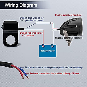 Motorcycle Handlebar Switch Waterproof ATV Handlebar Light Switch Aluminum Alloy Toggle Switch for Motorcycle Bike ATV UTV Scooters Fits 7/8"(22MM) Handlebars 2 Pieces