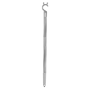Reach Stick 56" Long Reaching Pole for High Place - Stainless Steel Pole with Alloy Hook for Top Rod