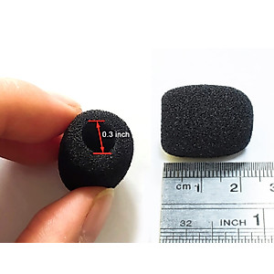 BLUPLE 3 Pieces Lavalier Microphone Metal Tie Clips, 3 Pieces Lapel Mic Windscreen Foam Covers (Clip-6mm, 3pcs,Black)