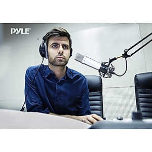 Pyle Suspension Microphone Boom Pro-Desktop Scissor Mic Stand Spring Arm with Shock Mount (PMKSH04)