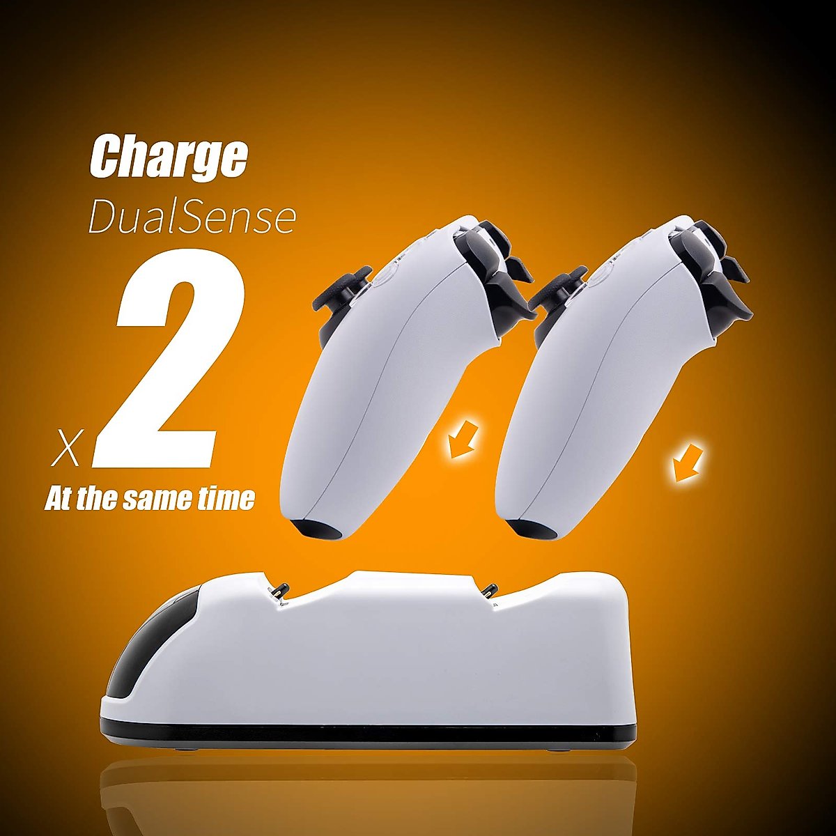 ECHZOVE PS5 Controller Charging Station, PS5 Controller Charger with Power Adapter, Playstation 5 Charger Station with LED Indicator