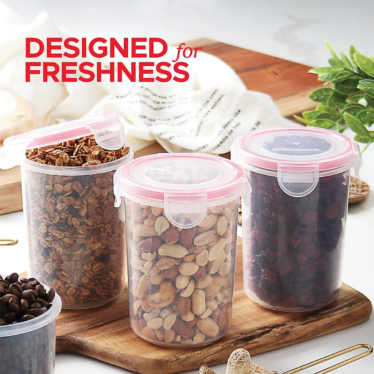 Overnight Oats Container with Lids (Set of 4) | Oatmeal Container To-Go | Overnight Oats Jars with Lid | Cereal and Milk Container On The Go | Oatmeal Storage Container | Leakproof lids, BPA Free