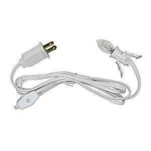 Creative Hobbies® Single Light Replacement Clip in Lamp Cord for Christmas Village House Includes Clear Light Bulb (10)