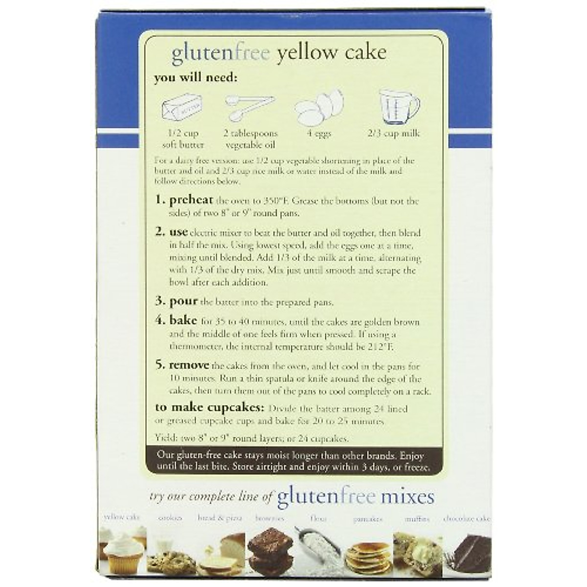 King Arthur, Mix Cake Yellow Gluten Free, 22 Ounce