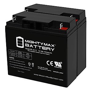 Mighty Max Battery 12V 18Ah Replaces RBC7 SU1400 SUA1500 SU700 APC Cartridge - 2 Pack