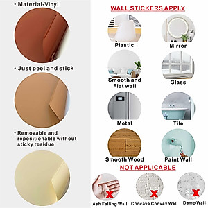 Half Circle Wall Decal Semicircle and Dots Abstract Wall Stickers Modern Geometric Decals Removable Peel and Stick Wall Stickers for Nursery Living Room Office Decor