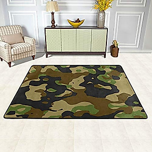 ALAZA Camouflage Military Style Area Rug Rugs for Living Room Bedroom 3'x2'