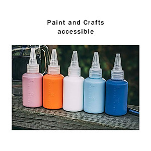 10pcs Clear Plastic Small Squeeze Bottles, 60ml/2oz Empty Squirt Bottle with Twist top Caps and 2pcs Mini Funnels for Sauce, Essential Oils, Liquids, Glue, Crafts