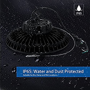 OPENLUX 300W UFO LED High Bay Lights 43,500lm (1200W MH/HPS Equiv.) 5000K 0-10V Dimmable High Bay LED Shop Lights UL Approved LED Warehouse Light AC100-277V