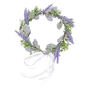 Beaupretty Lavender Flower Crown Headband, Purple Hair Accessory for Women Adults, Perfect for Weddings, Party, Evening, Prom, Birthdays, Celebrations, Honeymoons or Other Special Occasions