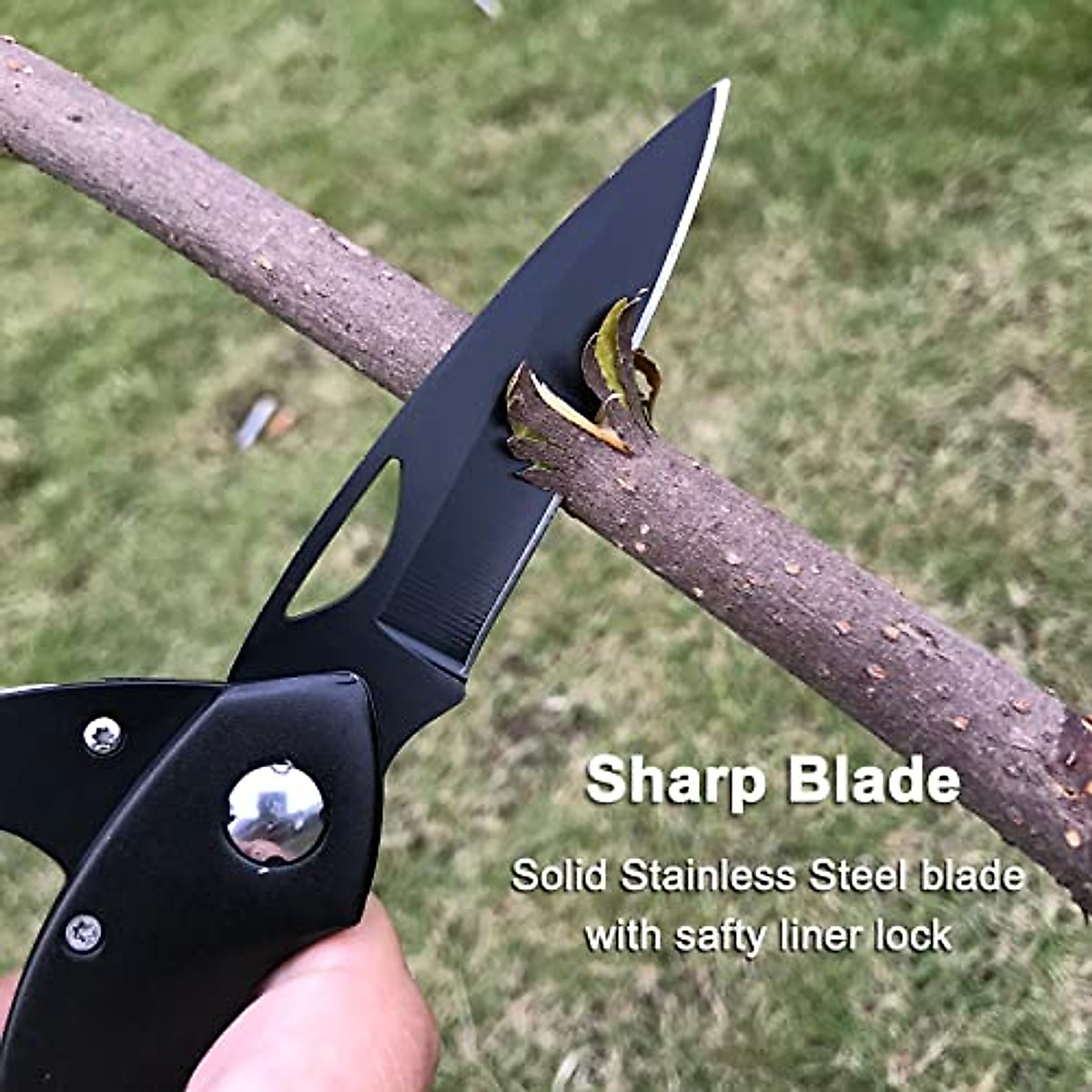 Joycube Multitool Carabiner with Folding Pocket Knife, Bottle Opener, Window Glass Breaker and Screwdriver, EDC Keychain Clip, Tactical Knives Survival Gear for Men Outdoor Camping