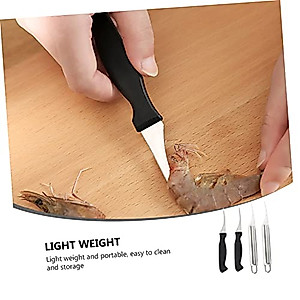 Seafood Tools 4pcs Shrimp Thread Cutter Crab Scissors Debarking Tool Oyster Opener Household Tools Shrimp Peeler Tool Shrimp Line Peeler Shrimp Remover Cutter Shrimp Line Cutter