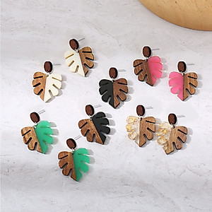 Wooden Earring Studs for Jewelry Making,100Pcs Wood Earring Posts Earrings Findings Wood Round Stud Earrings with Loop Earring Pin Stud Bulk with Earrings Backs for DIY Earrings Making Supplies