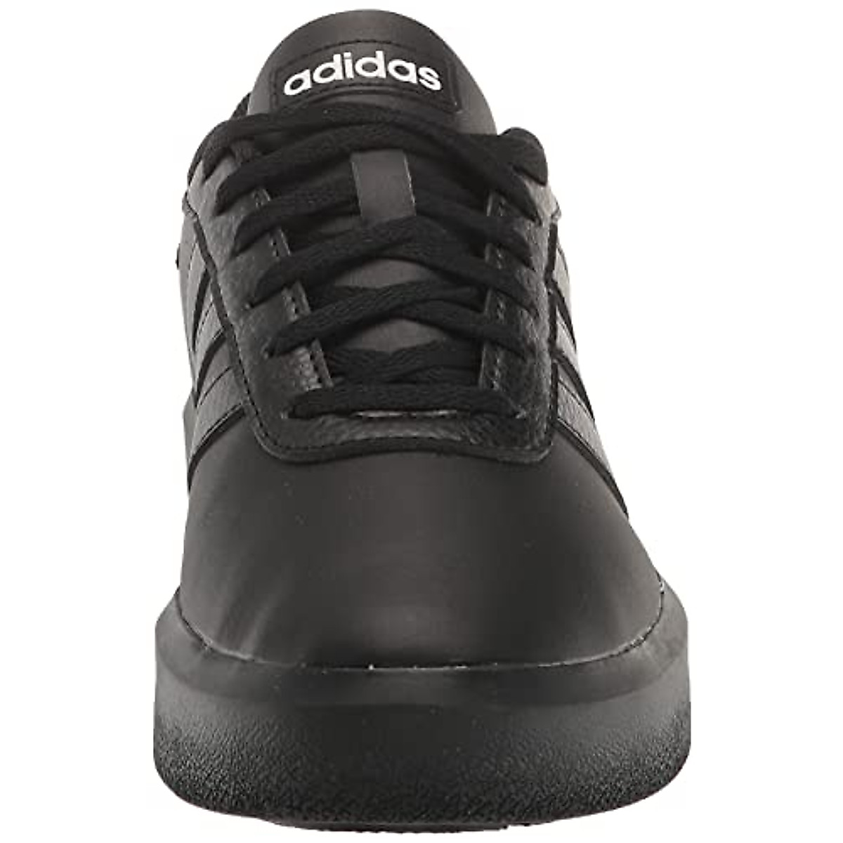 adidas Women's Court Platform Skate Shoe, Black/Black/White, 8.5