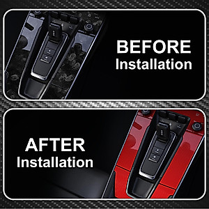 Lypumso 6D Carbon Fiber Vinyl Wrap Roll, Glossy Car Wrap Film Featuring Bubble Free Air Release Technology, Car Moto DIY Interior Exterior Decoration (Carbon Fiber Red, 1ft x 5ft)