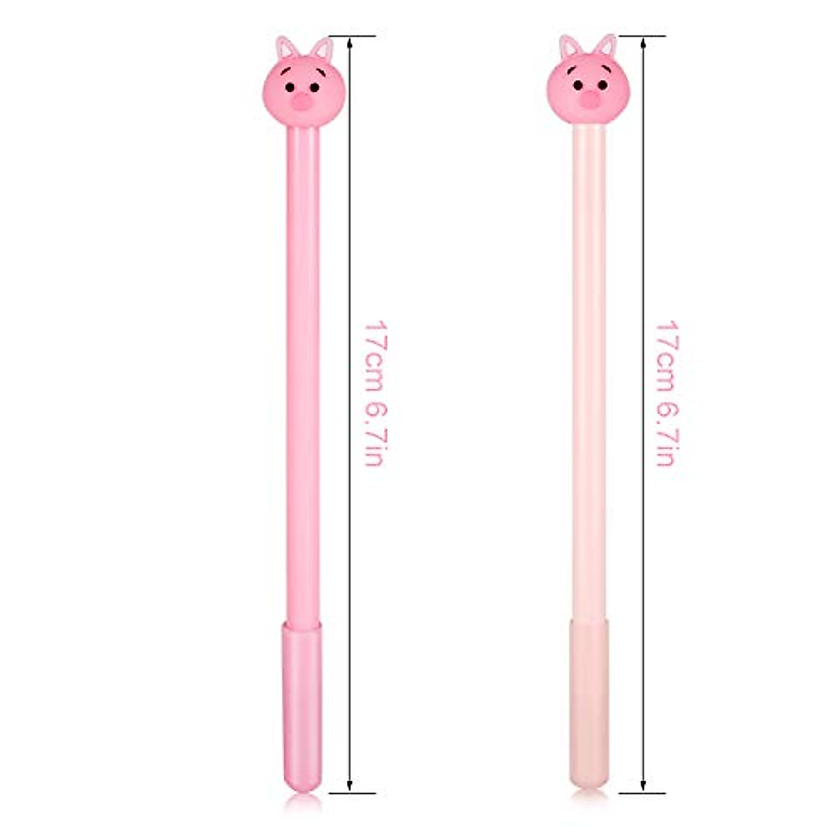 24 Pieces Cute Pig Writing Pen Pig Gel Ink Pen Pink Pig Roller Ball Gel Ink Pen with 0.5 mm Fine Point Black Ink Pen for Kids School Office Home Writing Present Supplies