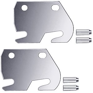 PAGOW 2Pcs #10 Hook Plates, Universal Bed Rail Hook Plates Frame Bracket Headboard Footboard with Pin Replacement Wooden Bed Parts or New Bed Constructions