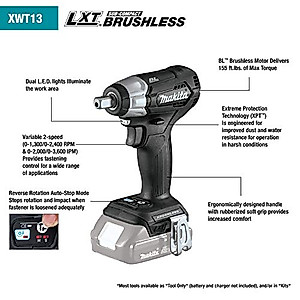 Makita XWT13RB 18V LXT Sub-Compact 1/2" Impact Wrench