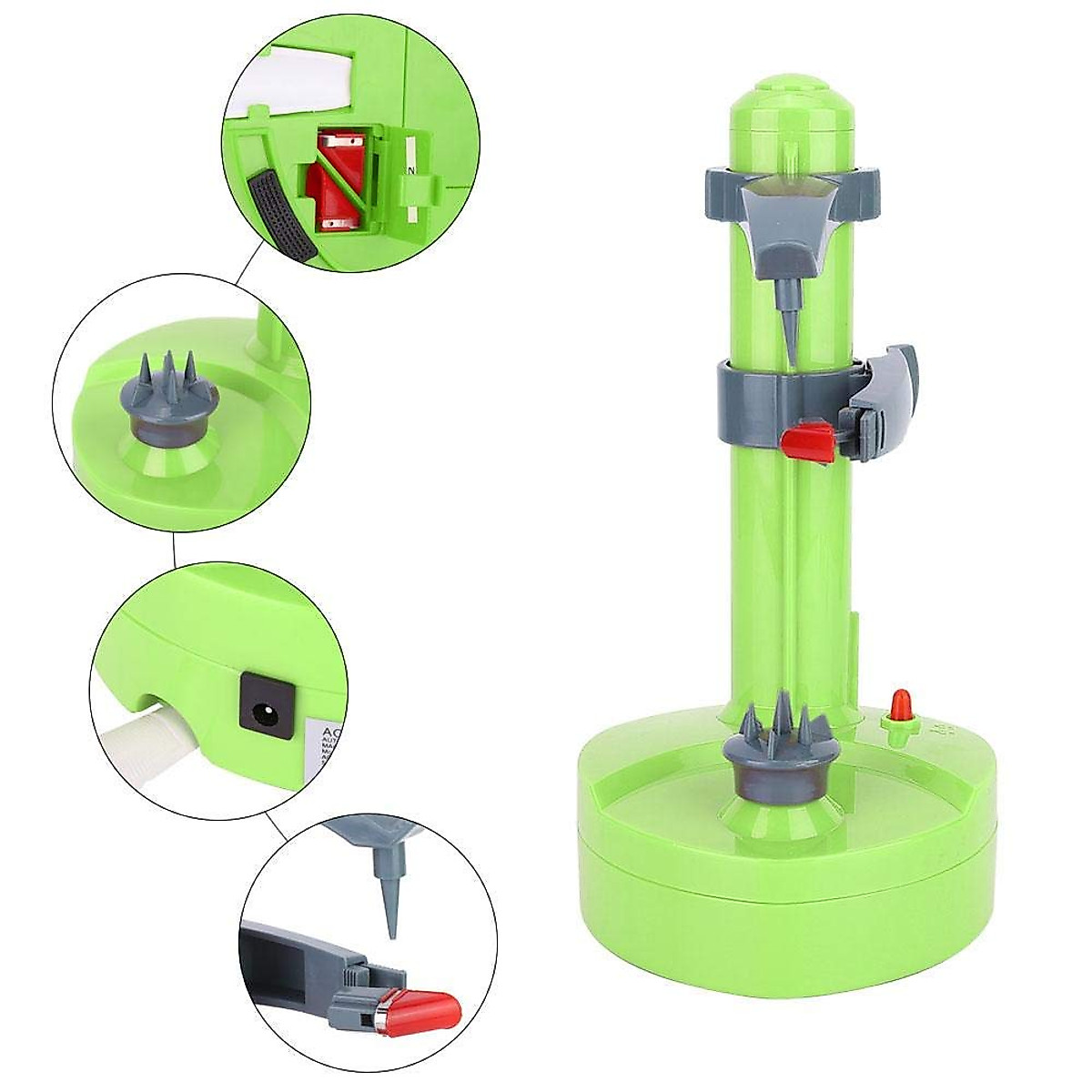 Potato Peeler, Electric Potato Peeler Automatic Rotating Fruit Peeling Machine, Stainless Steel Multifunction Potato Peeler for Fruit and Vegetable