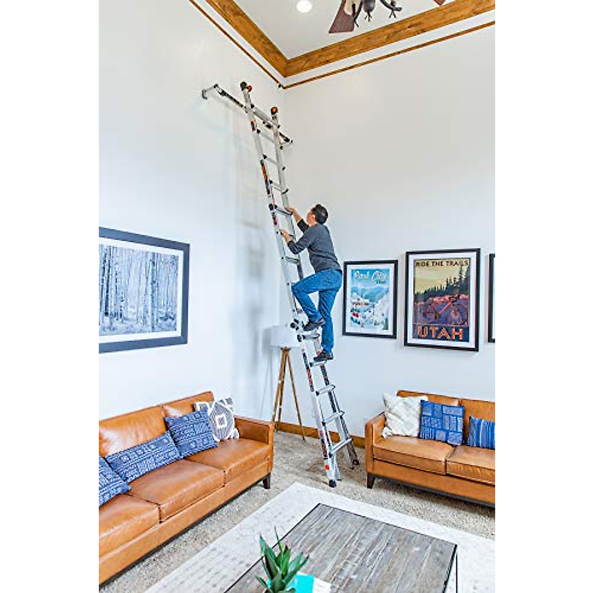 Little Giant Ladders, Epic, M22, 22 foot, Multi-Position Ladder, Aluminum, Type 1A, 300 lbs weight rating, (16822-818)