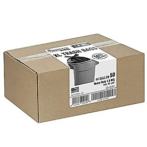 Ultrasac Heavy Duty 45 Gallon Trash Bags Huge 50 Count/w Ties) - 1.8 MIL - 38" x 45" - Large Black Plastic Garbage Bags for Contractor, Industrial, Home, Kitchen, Commercial, Yard, Lawn, Leaf