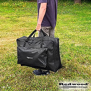 Redwood Grill Supply Stand Carry Bag for Blackstone 17/22 Inch Griddles, Portable Tabletop Grills and BBQ Utensils. Heavy Duty Waterproof Design for Camping, Roadtrips, Storage and Outdoor Use