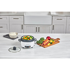 BLACK+DECKER Rice Cooker, 6-cup, White