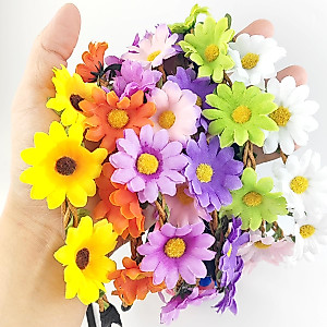 RONYOUNG 10PCS Multicolor Lady Girl Fashion Flower Crown Floral Garland Headbands for Festival Wedding Party