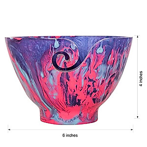 Ommi Handcrafted Resin Yarn Bowl, Knitting Resin Storage Bowl, Crochet Kit Organizer. (Purple)