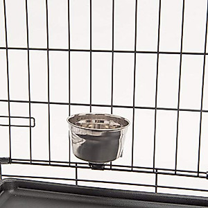 Lixit Quick Lock Stainless Steel Cage Bowl for Dogs, Silver, 10 Ounce (0711)