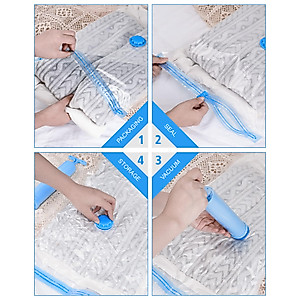 Vacuum Storage Bags with Hand Pump 20 Jumbo Space Saver Seal Storage Bags for Clothes Compression Bags for Travel