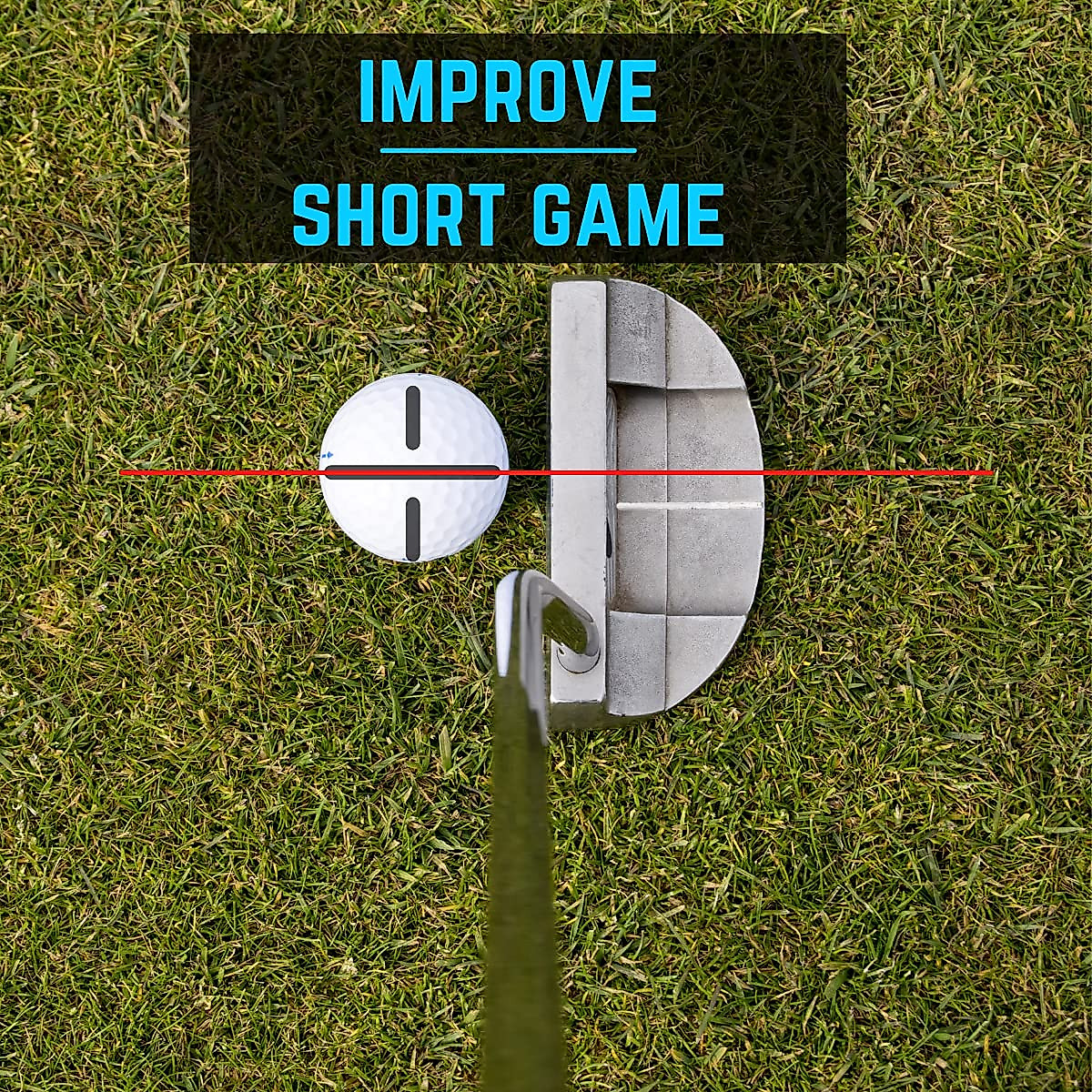 NuRich Golf Ball Line Marker Tool | Golf Ball Putting Alignment Marking Tool | Golf Accessories Tool | Fits in Golf Bag and Easy to Carry on Golf Course | 2 Pack