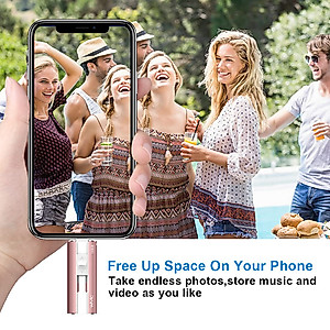 USB 3.0 Flash Drives 128GB, Y-Disk Photo Stick External Storage Memory Stick Compatible with Phone, iPad, Android, PC and More Devices (Pink)