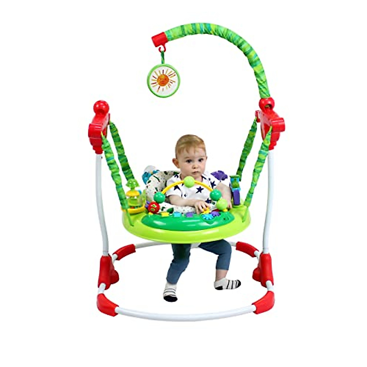 Creative Baby Hungry Caterpillar - Jumper for Baby with 10+ Activities Including Sensory Toys - JPMA Certified and Safe - 360 Spin, Adjustable Height