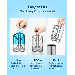 Amnice 8 Pack Upgraded Sticky Refill Cartridges, Fully Compatible with ZEVO Plug-in Light M364 and Max, 100% Fit, Replacement Flying Trap Refill Only