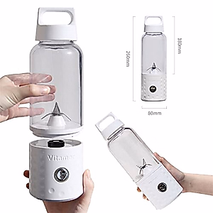 TANACC Portable Juice Blender USB Portable Juicer Mixer Electric Mini Blender Fruit Vegetables Quick Juicing Kitchen Food Processor Fitness Travel Low Noise