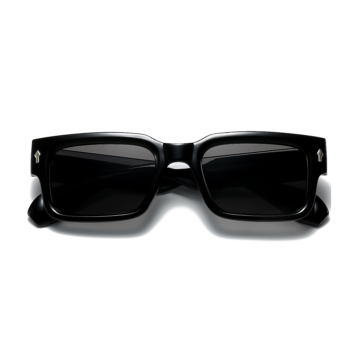 ZIMUSUN Square Frame Sunglasses for Women Men Trendy Chunky Rectangle Sun Glasses Black Shades(A1 Black/Grey)