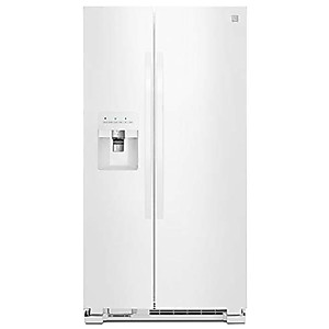 Kenmore 36" Side-by-Side Refrigerator and Freezer with 25 Cubic Ft. Total Capacity, White