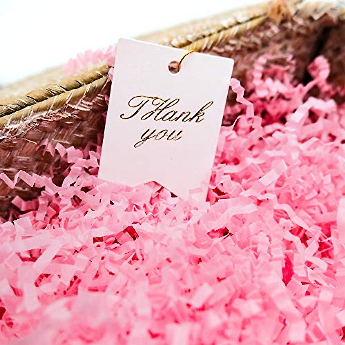 AIRGAME 1/2 LB Crinkle Cut Paper Shred Filler, Crinkled Shredded Paper for Gift Box, pink Crinkle Paper for Gift Wrapping