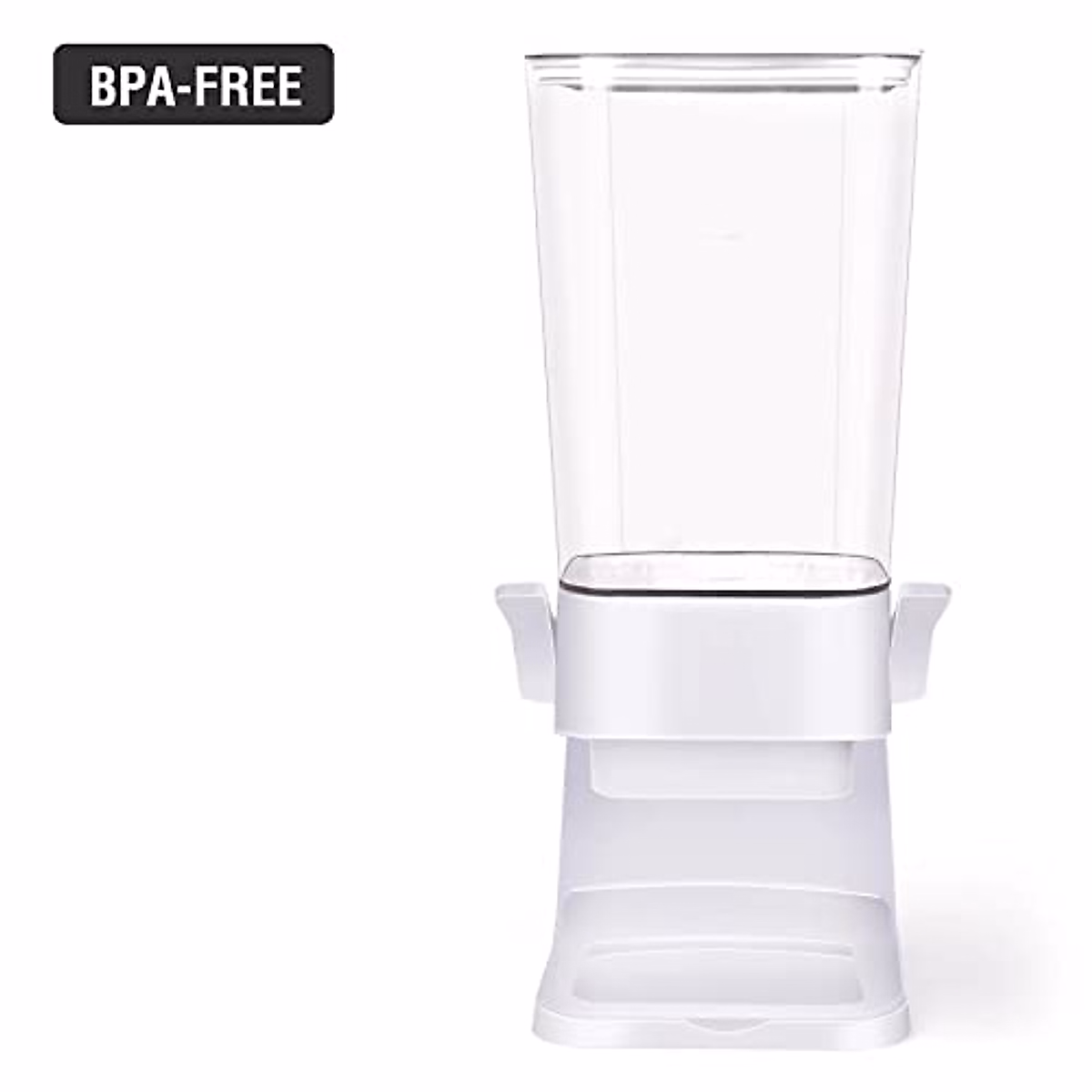 Mivvosakuki Double Cereal Dispenser Countertop Large Cereal Containers Storage Dispenser For Pantry Dry Food Dispenser Countertop Rice Candy Dispenser Machine For Snack,Nuts, Granola(White,2PC)