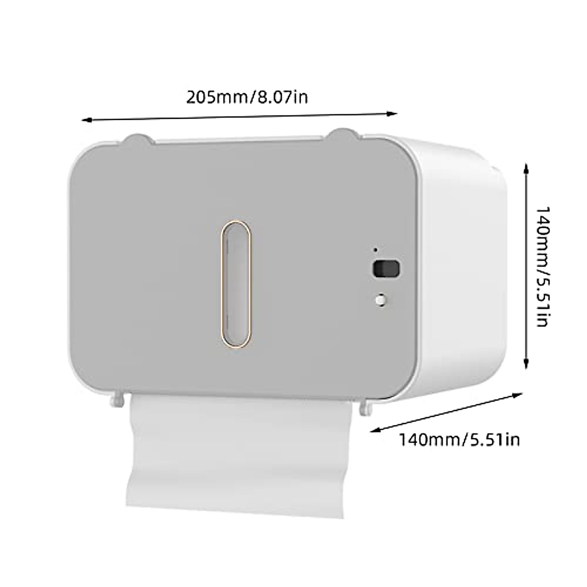 Automatic Touchless Toilet Paper Dispenser, Household Intelligent Induction Punch-Free Toilet Paper Holder Dispenser Wall Mount Paper Towel Dispenser for Kitchen, Bathroom, Toliet (Grey)