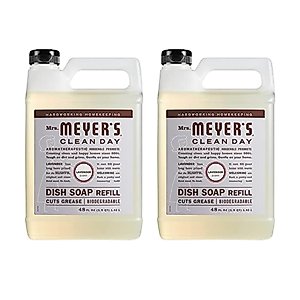 MRS. MEYER'S CLEAN DAY Liquid Dish Soap Refill Lavender, 48 Fl Oz (Pack of 2)