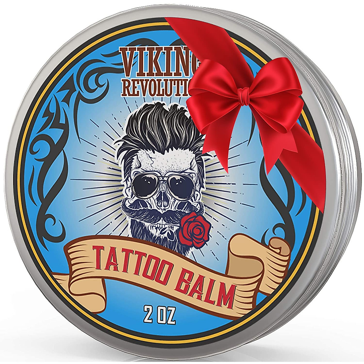 Viking Revolution Tattoo Care Balm for Before, During & Post Tattoo Safe, Natural Tattoo Aftercare Cream Moisturizing Lotion to Promote Skin Healing, Skin Moisturizer, (2oz,1 Pack)