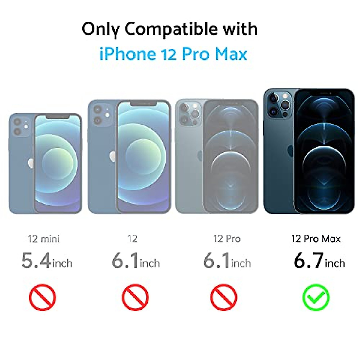 Anqrp Designed for iPhone 12 Pro Max Case, [Support Magsafe] Soft Silicone Slim Anti-Scratch Case for iPhone 12 Pro Max 6.7 inch, Blue