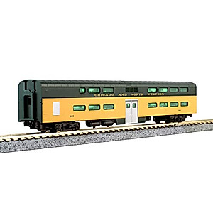 Kato USA Model Train Products N C&NW EMD E8A and Pullman Bi-Level 400" Train 6-Unit Set
