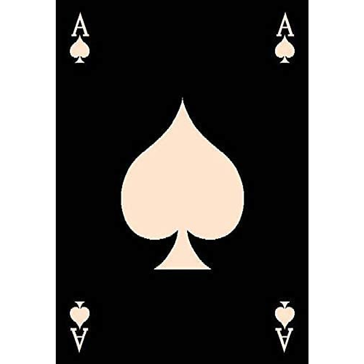 Ace of Spades Playing Card Poker Retro Casino Las Vegas Man Cave Area Rug for Living Room Bedroom Playroom Dining Room Kids Playing Mat (5’ 3” X 7’ 3”)