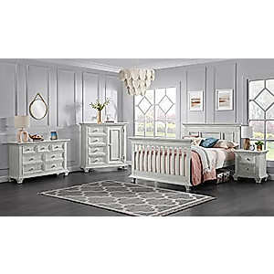 Oxford Baby Weston 4-in-1 Convertible Crib, Vintage White, GreenGuard Gold Certified