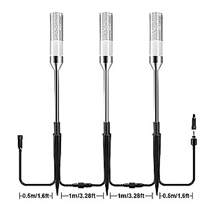 GreenClick 3 Pack Extension Path Lamps Landscape Path Lights, Connect 24 Lamps on One Adapter, IP65 Waterproof LED Path Lights for Lighting Up Your Garden, Pathway, Walkway (Warm White)